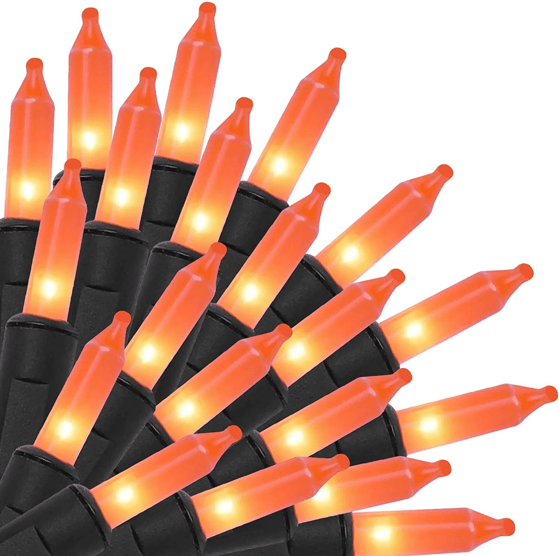 Battery Operated Halloween Lights, 2 Pack 17ft 50 LED Mini String ...