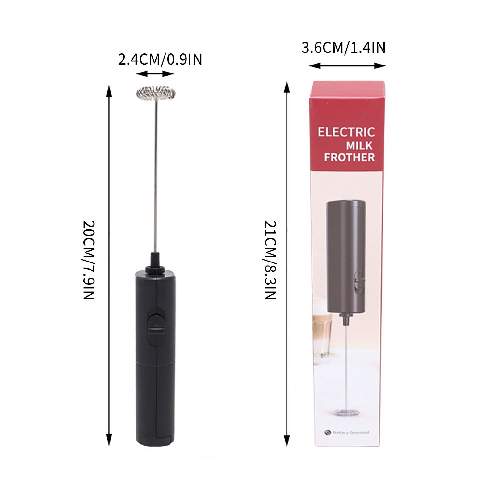 Battery Operated Handheld Milk Frother Whisk For Coffee Hot Chocolate ...