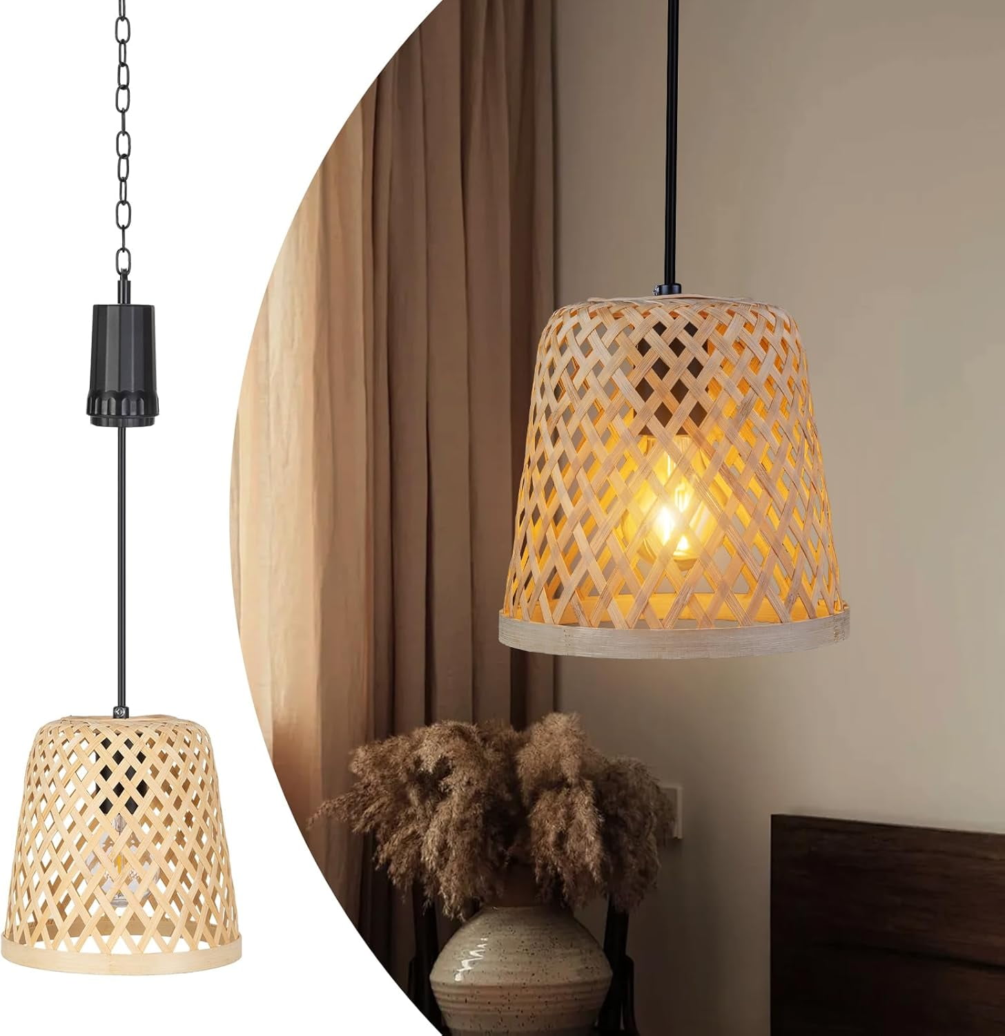 Battery Operated Hanging Lantern Indoor Outdoor Chandelier for Gazebo ...