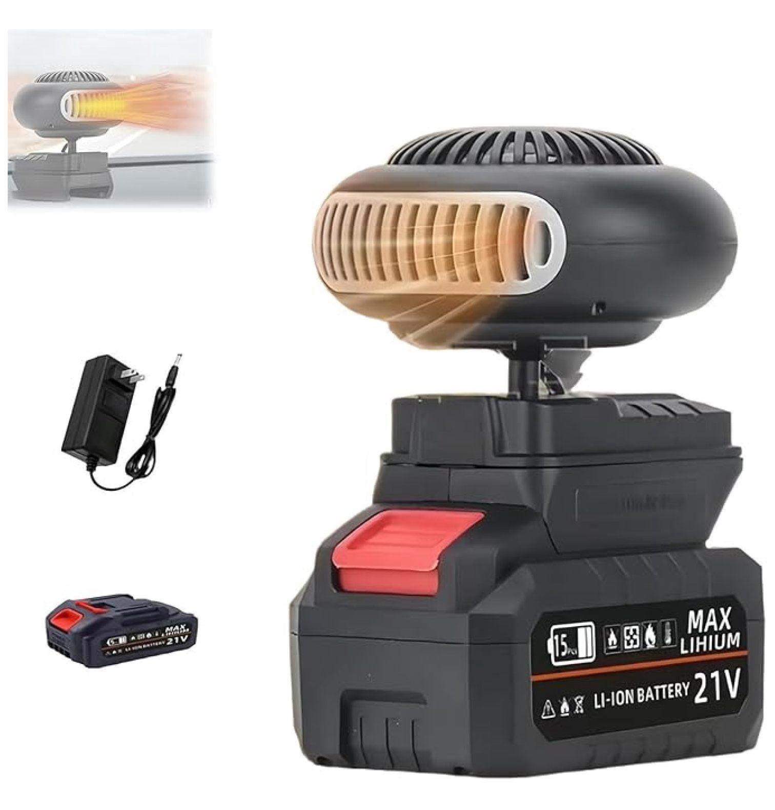 Battery Operated Heater for Indoors, 1500mah Rechargeable Space Heater ...