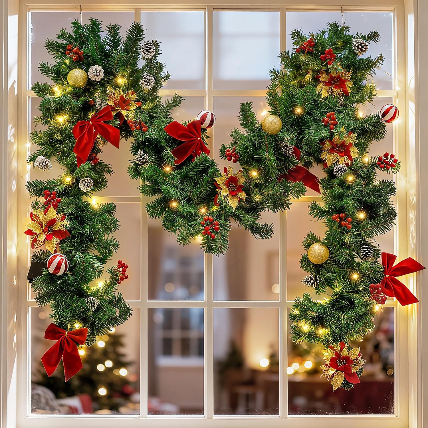 Battery Operated - Holiday Xmas Decoration - Fireplace - Lit Xmas ...