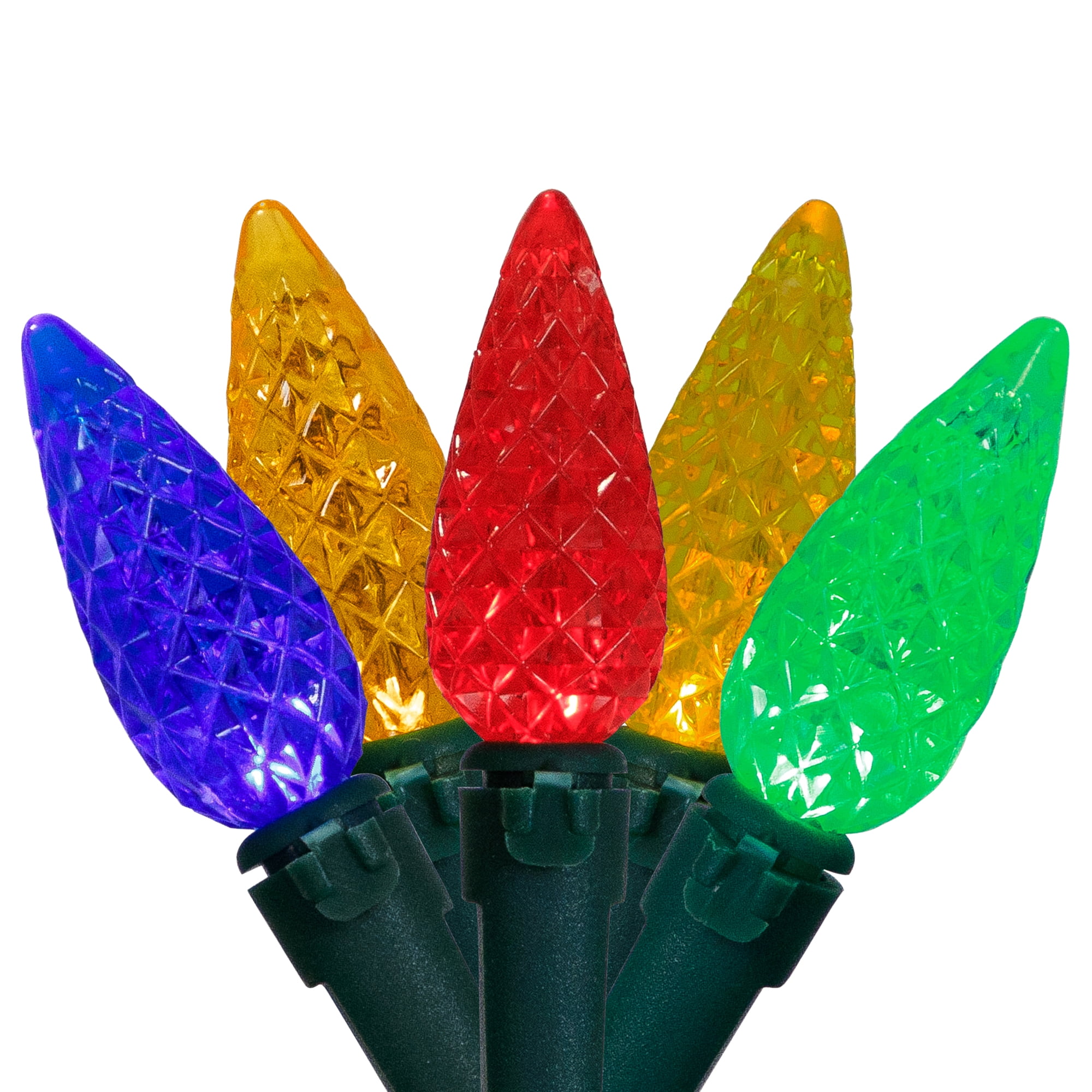 Northlight Battery Operated LED C6 Christmas Lights Multicolor 15.75 ...