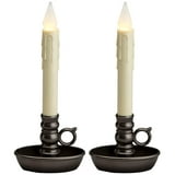Battery-Operated LED Single Window Candle, Set of 2 - Walmart.com