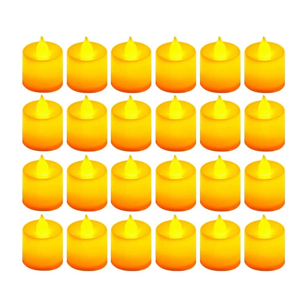 Battery Operated LED Tealight Candles, 24 Pack Flameless Votive Candles ...