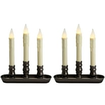 Battery-Operated LED Triple Window Candle - Walmart.com