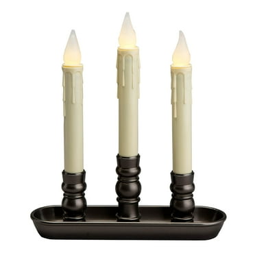 Battery-Operated LED Single Window Candle - Walmart.com