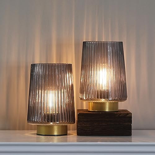 Battery Operated Lamp with Timer, Small Cozy Table Lamp for Dorm Room ...