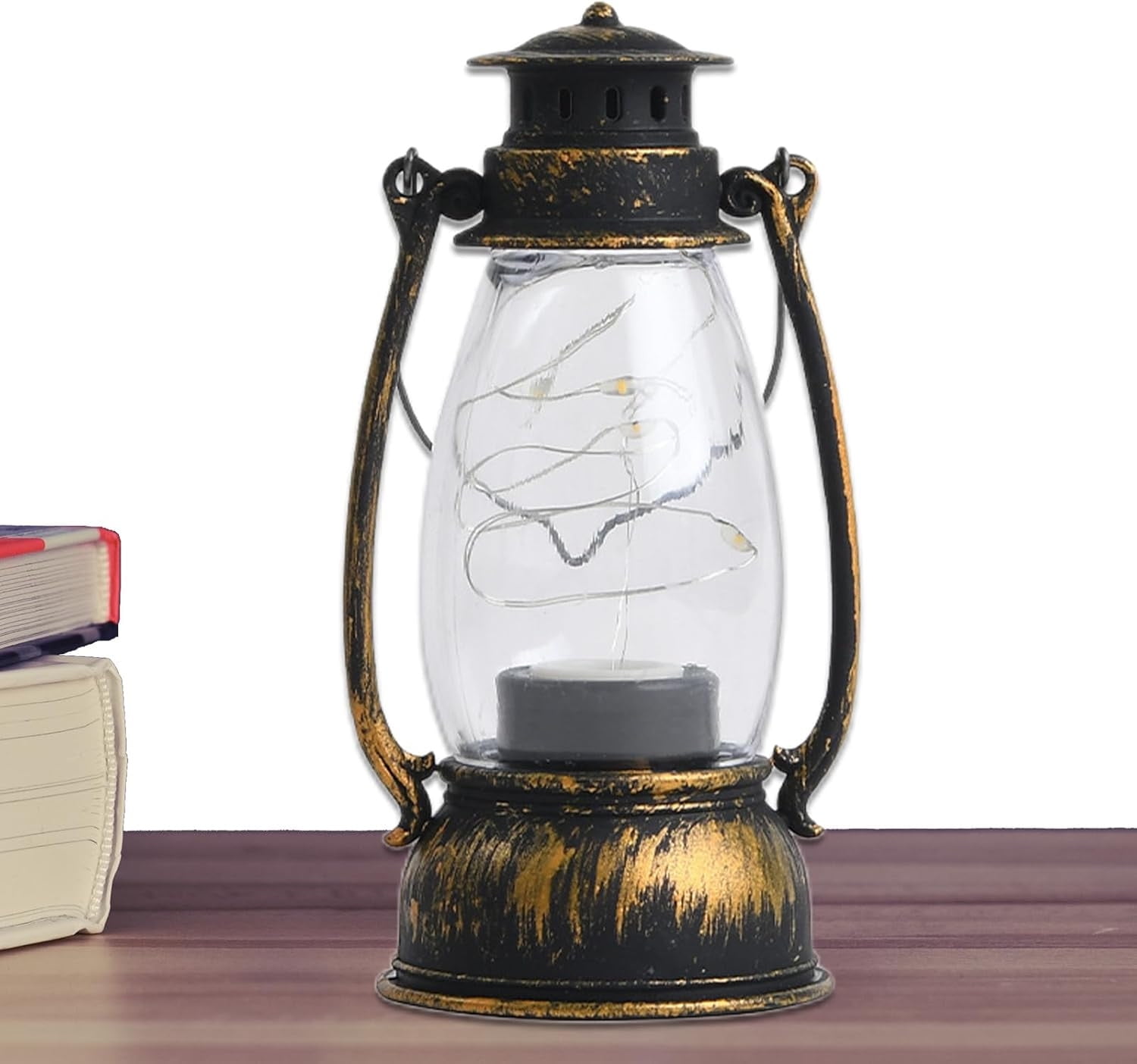 Battery Operated Lantern Outdoor Waterproof LED Flame Flickering ...