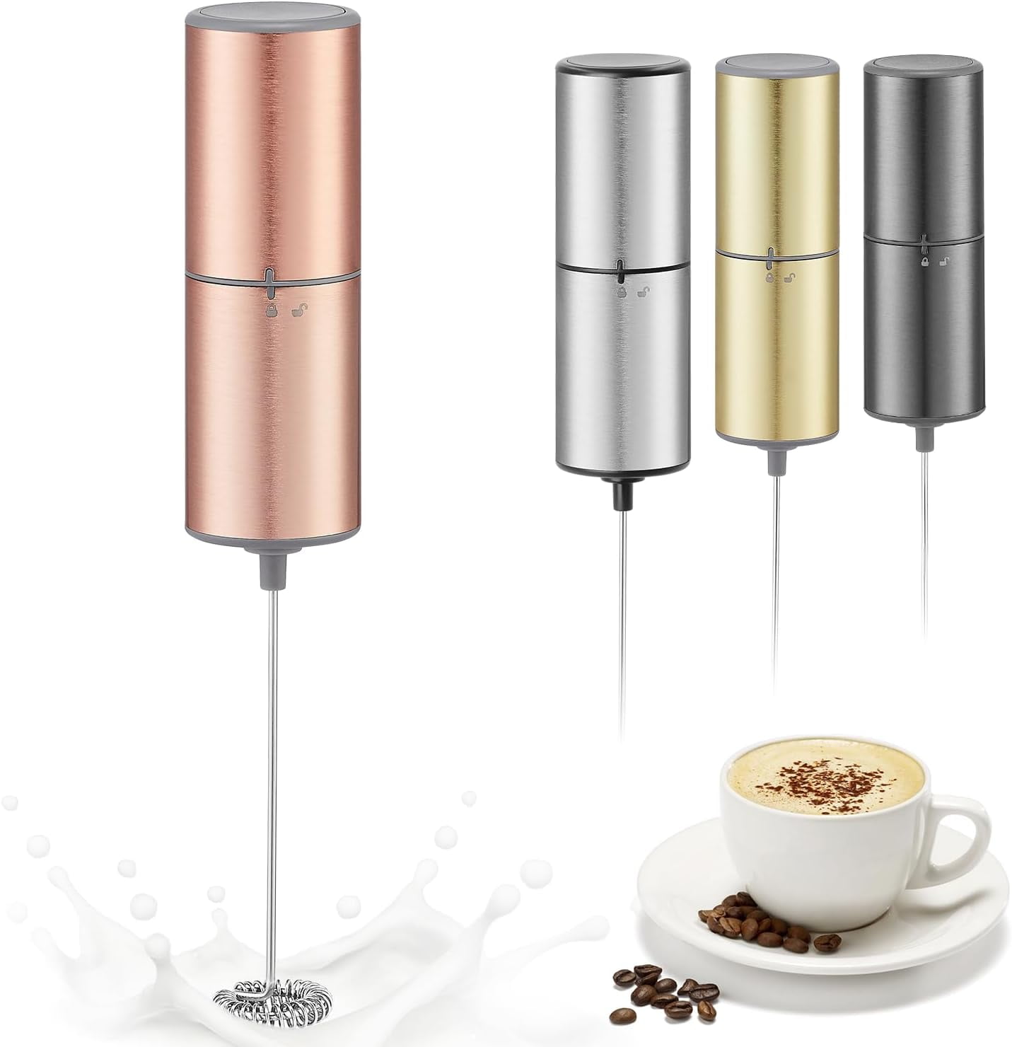 Battery-Operated Milk Frother for Coffee, Latte, Matcha, Protein ...