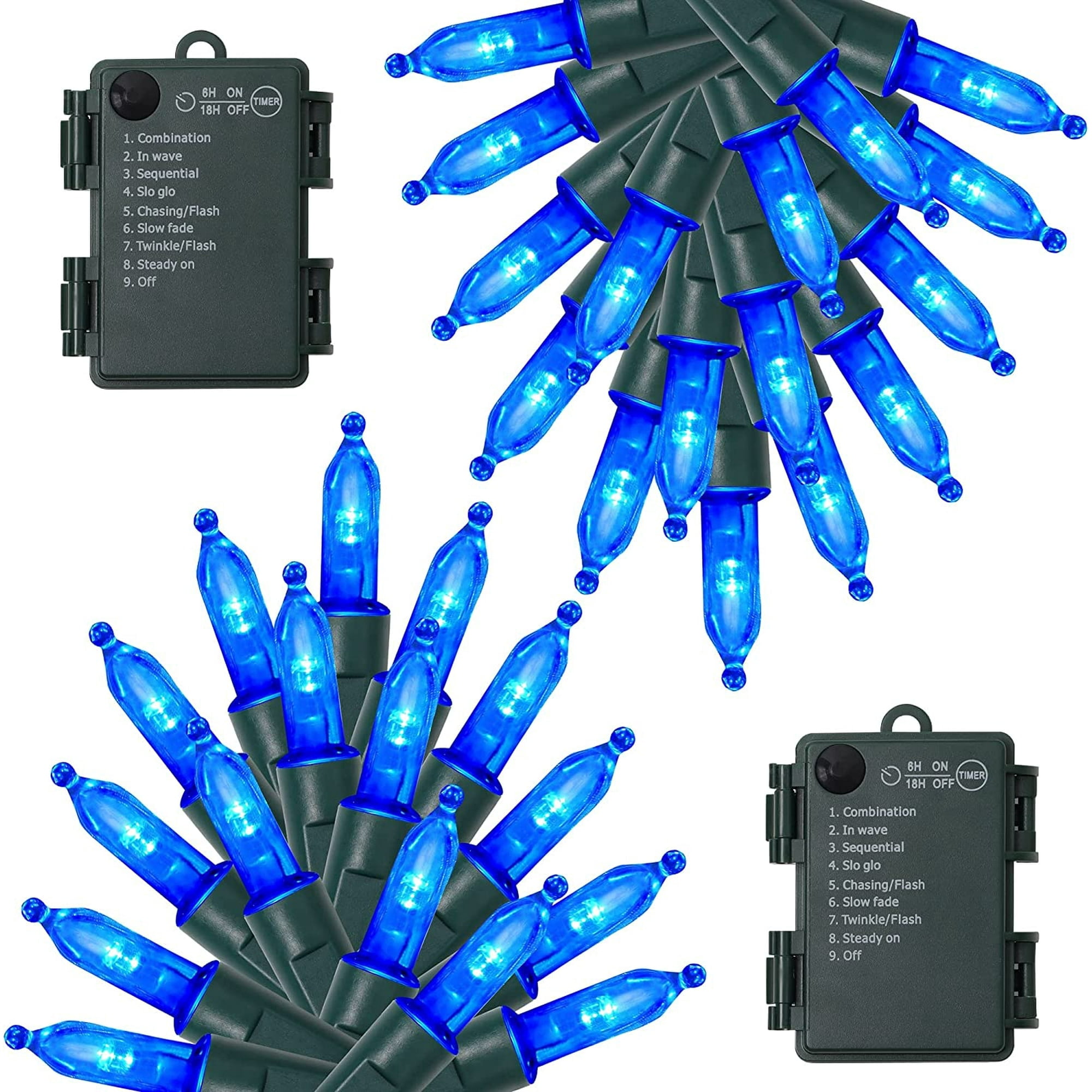 Battery Operated Mini String Lights, 2Pack 50LEDs Christmas Lights ...