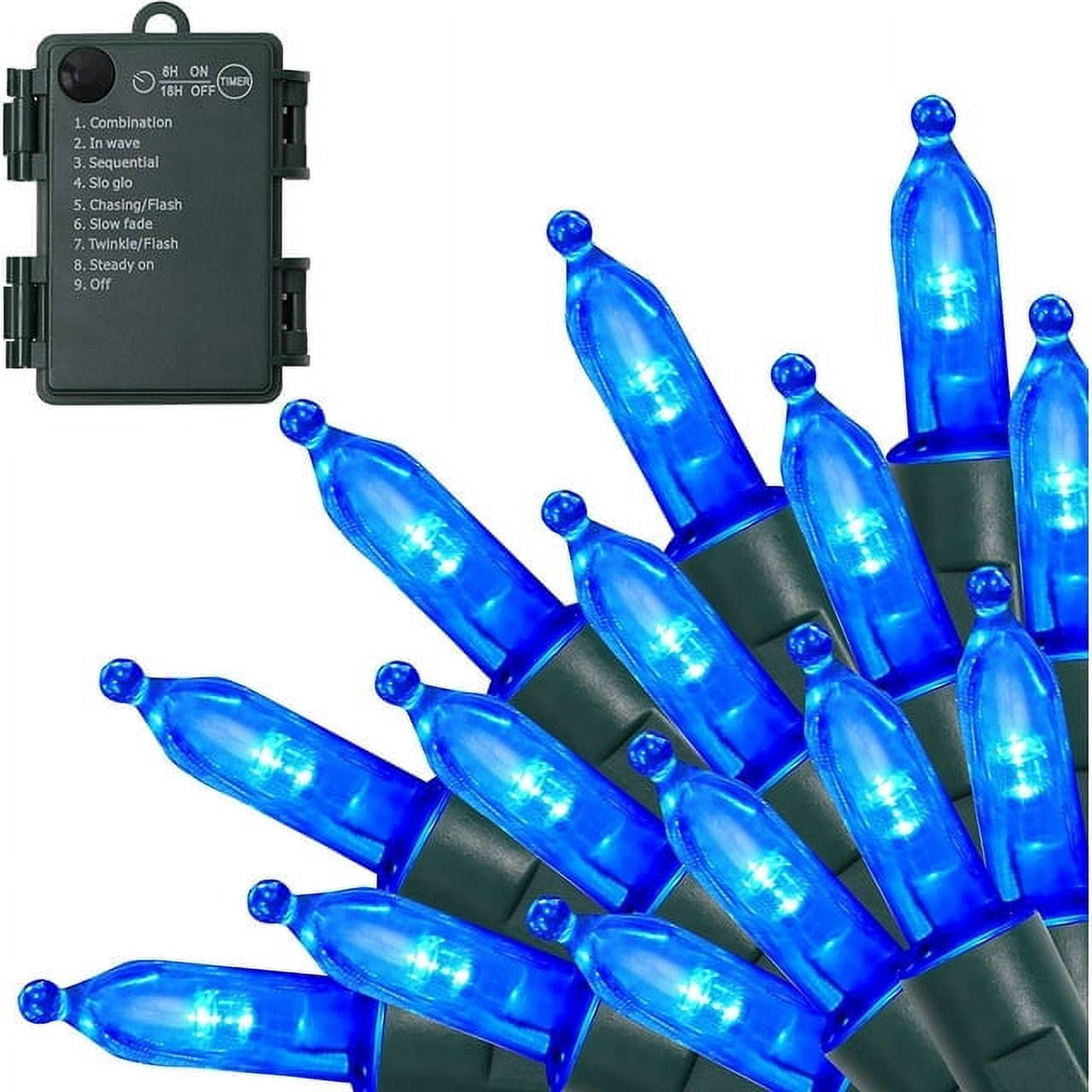 Battery Operated Mini String Lights, 50LEDs Christmas Lights Waterproof ...