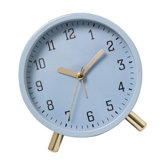 Battery Operated Miniamalists Round Alarm Clock with Light for Peaceful ...