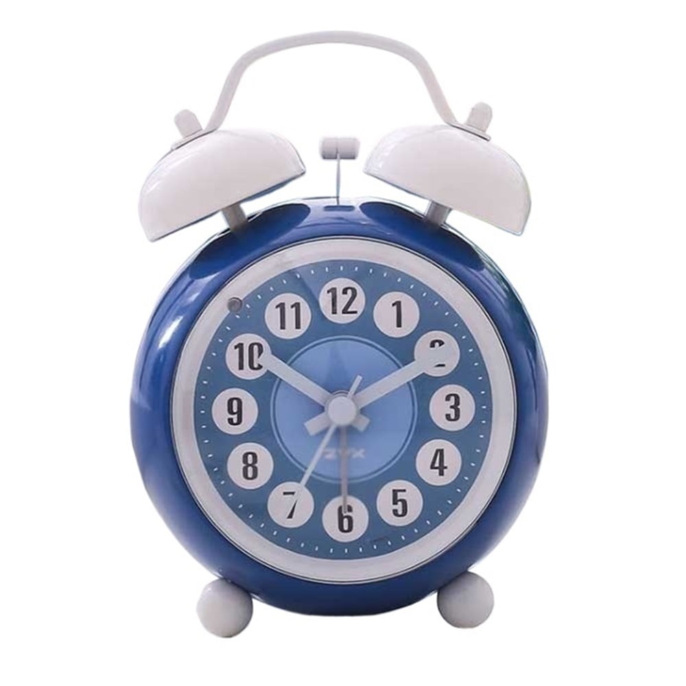 Battery Operated Multifunctional Alarm Clock with Night Light Blue for ...