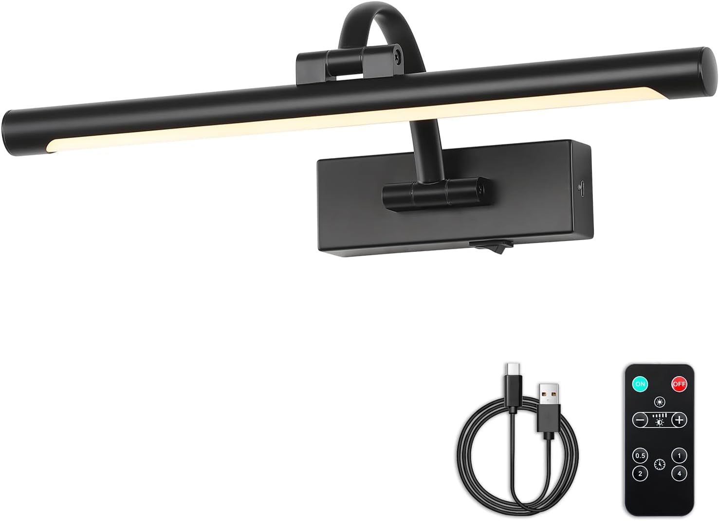 Battery Operated Picture Light with Remote and Timer, Wireless Art ...