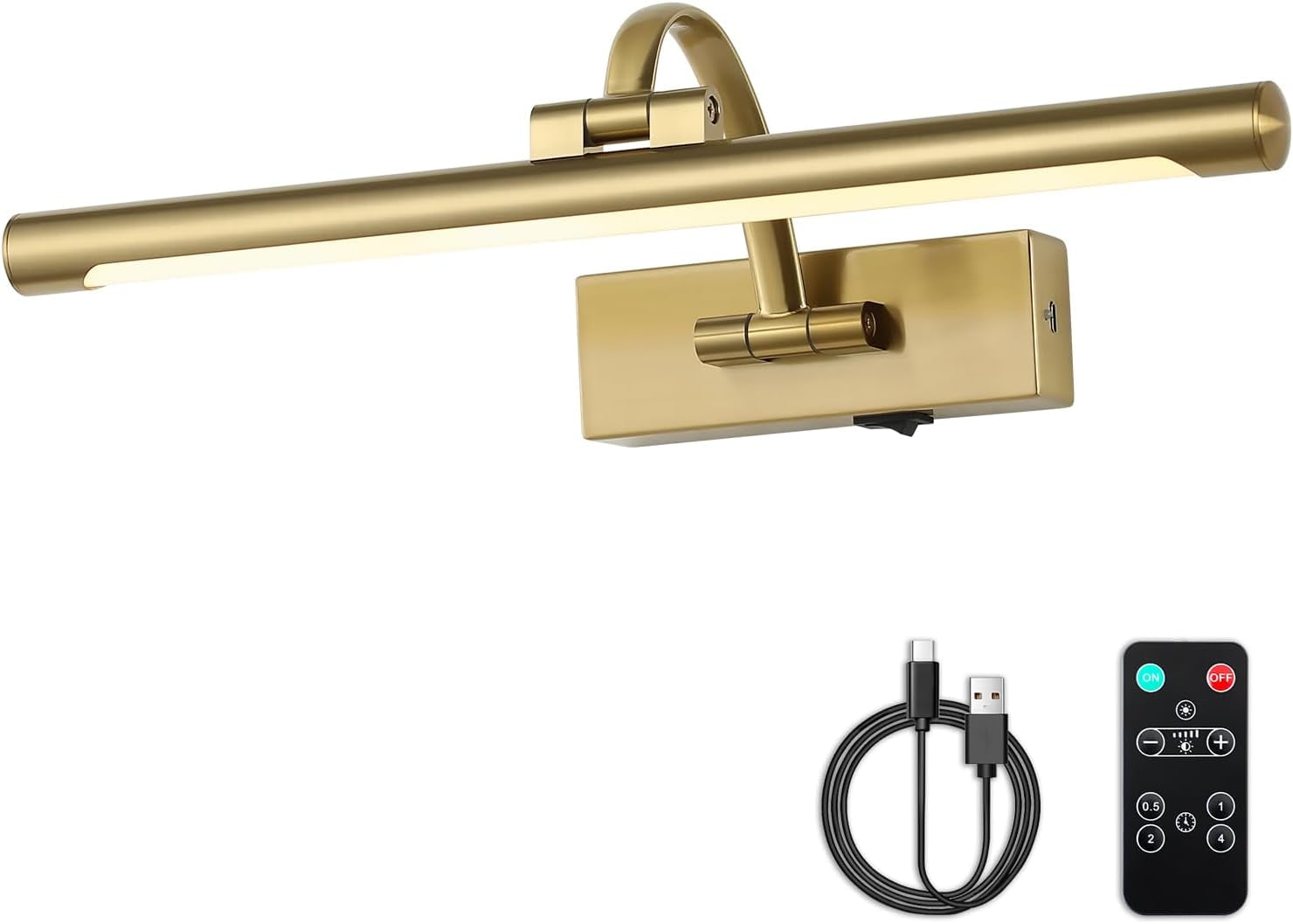 Battery Operated Picture Light with Remote and Timer, Wireless Art ...