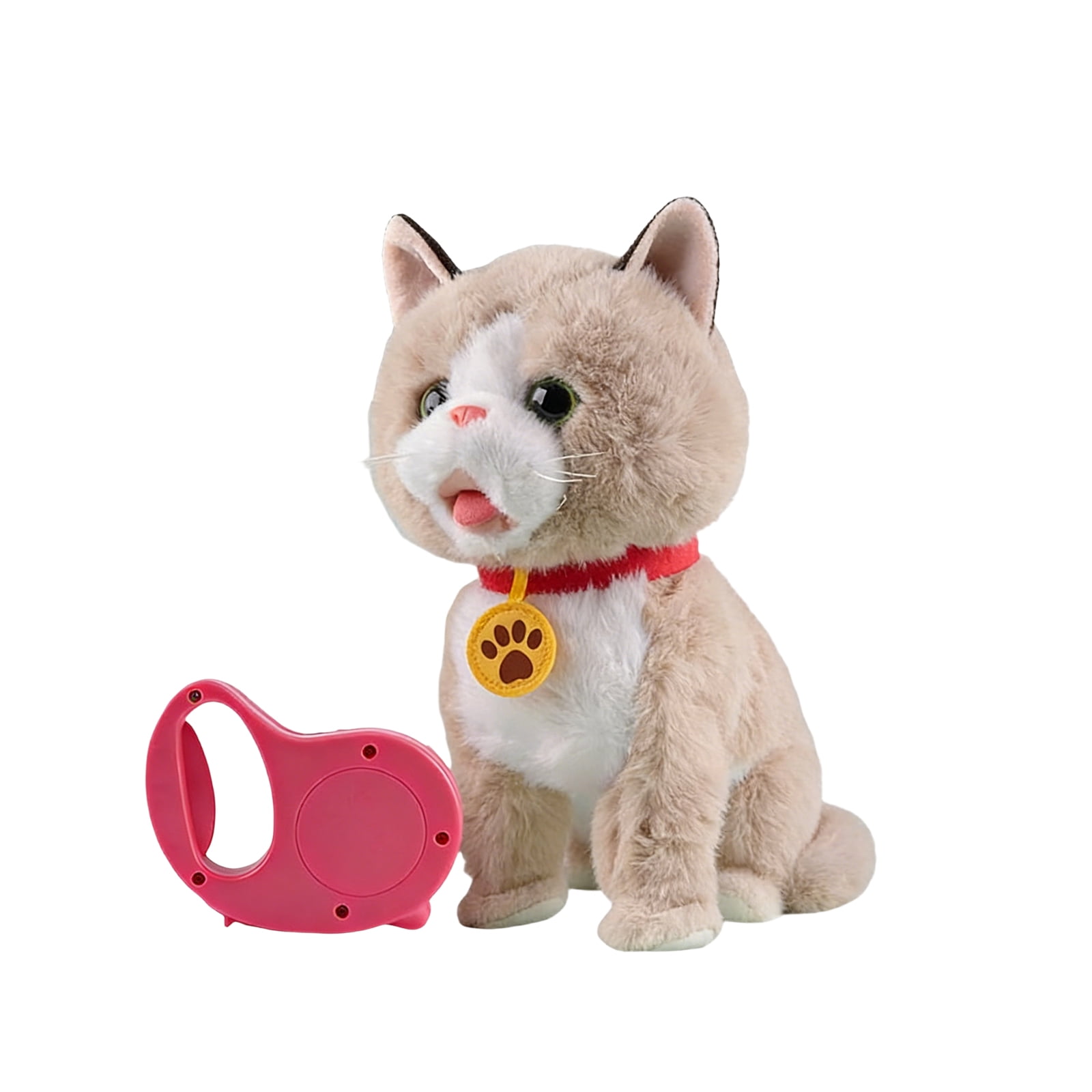 Battery Operated Plush Cat Toy With Singing, Tongue Out, Head Pat ...
