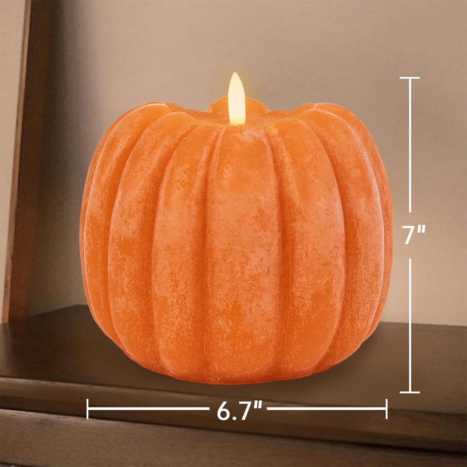Battery Operated Pumpkin LED Electronic Candle Light Flameless ...