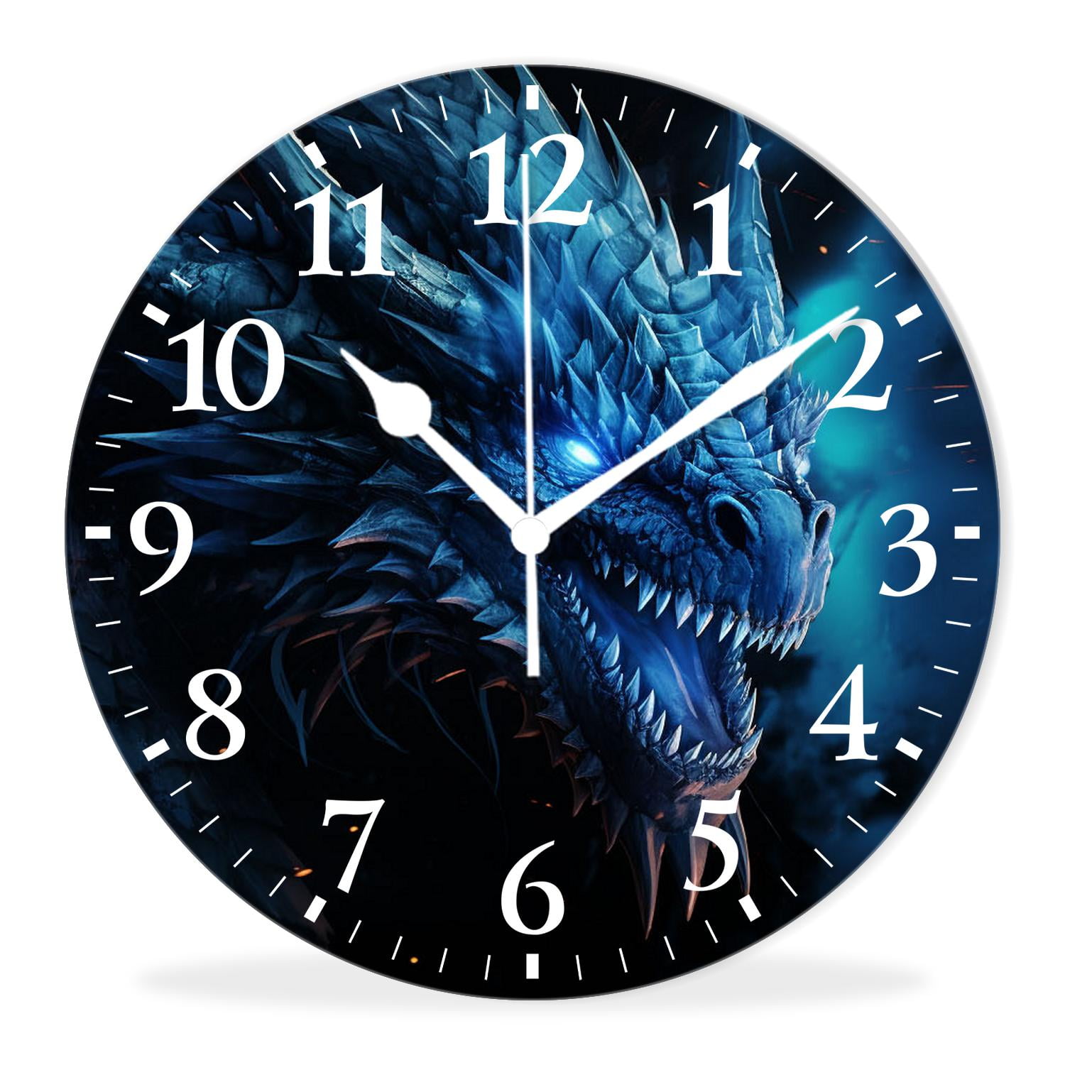 Battery Operated Quartz Wall Clocks Non-Ticking Quiet Analog Clock ...