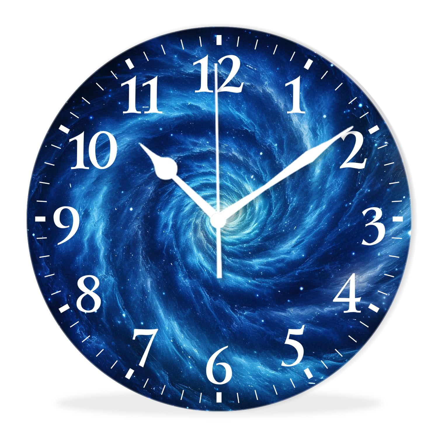 Battery Operated Quartz Wall Clocks Non-Ticking Quiet Analog Clock ...