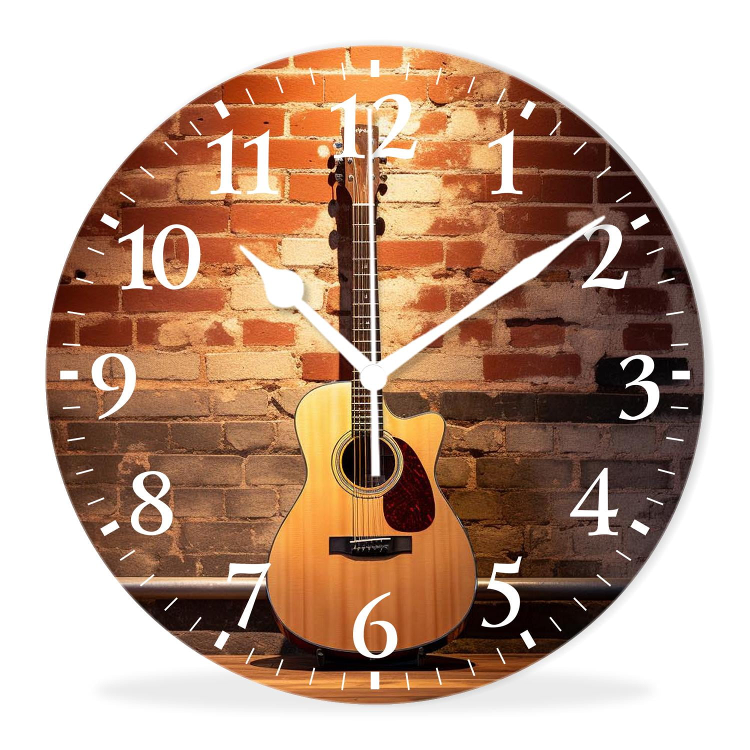 Battery Operated Quartz Wall Clocks Non-Ticking Quiet Analog Clock ...