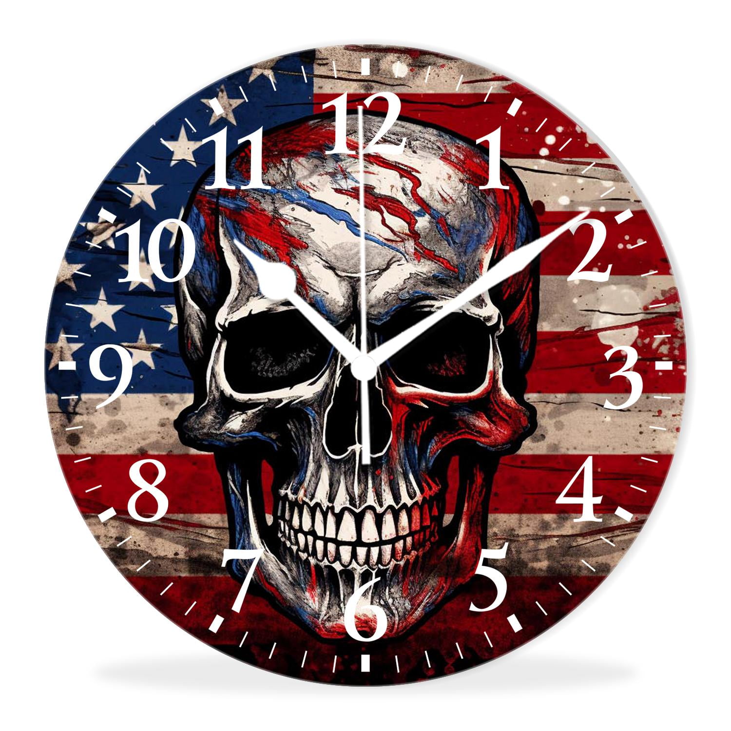 Battery Operated Quartz Wall Clocks Non-Ticking Silent Modern Wall ...
