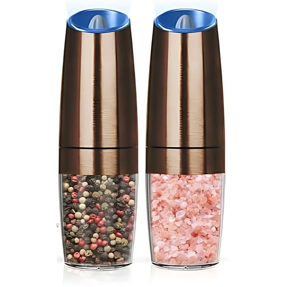 Battery Operated Salt And Pepper Grinder Set with LED Light, Automatic ...