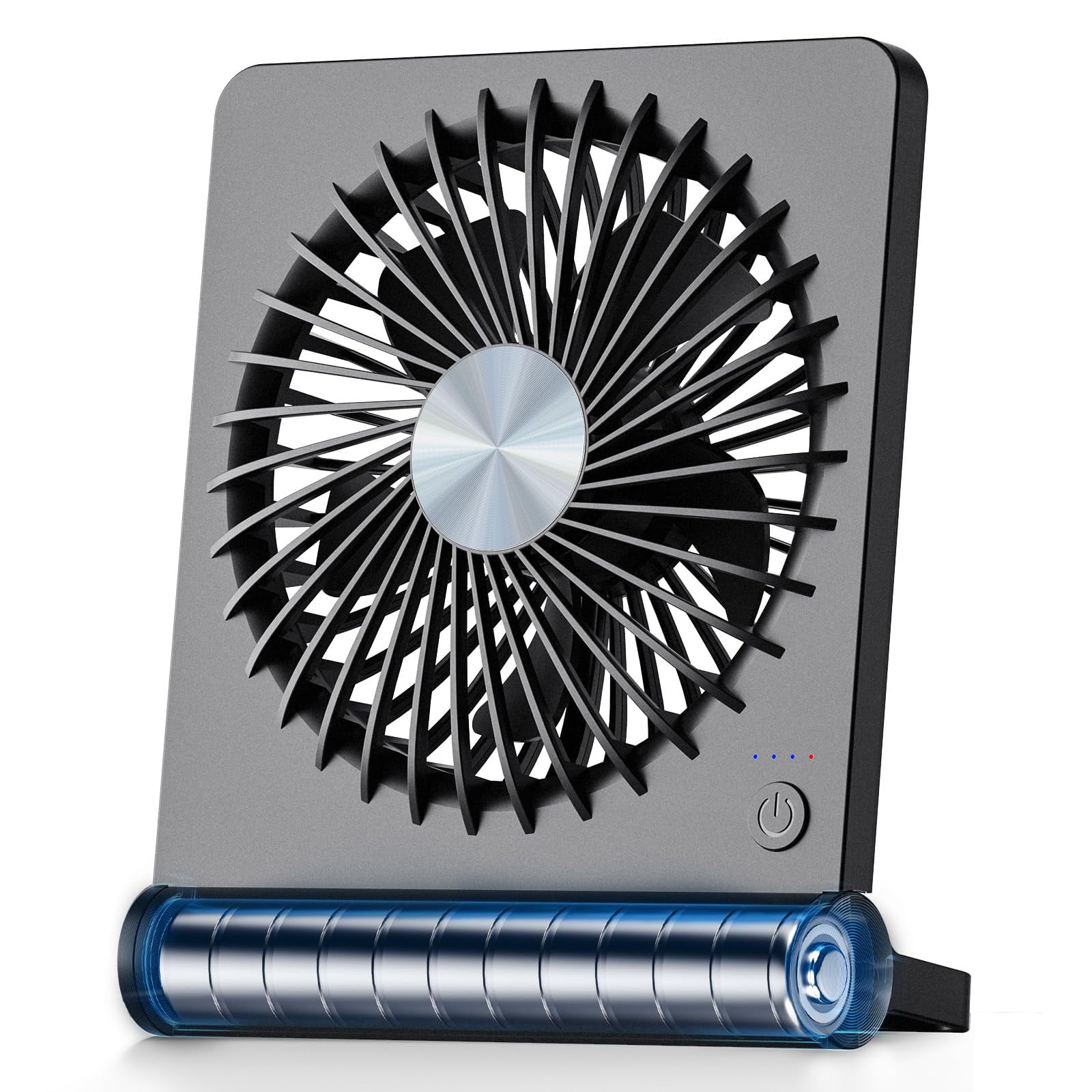 Battery Operated Small Desk Fan, 3.5-20hrs Runtime USB Rechargeable, 3 ...