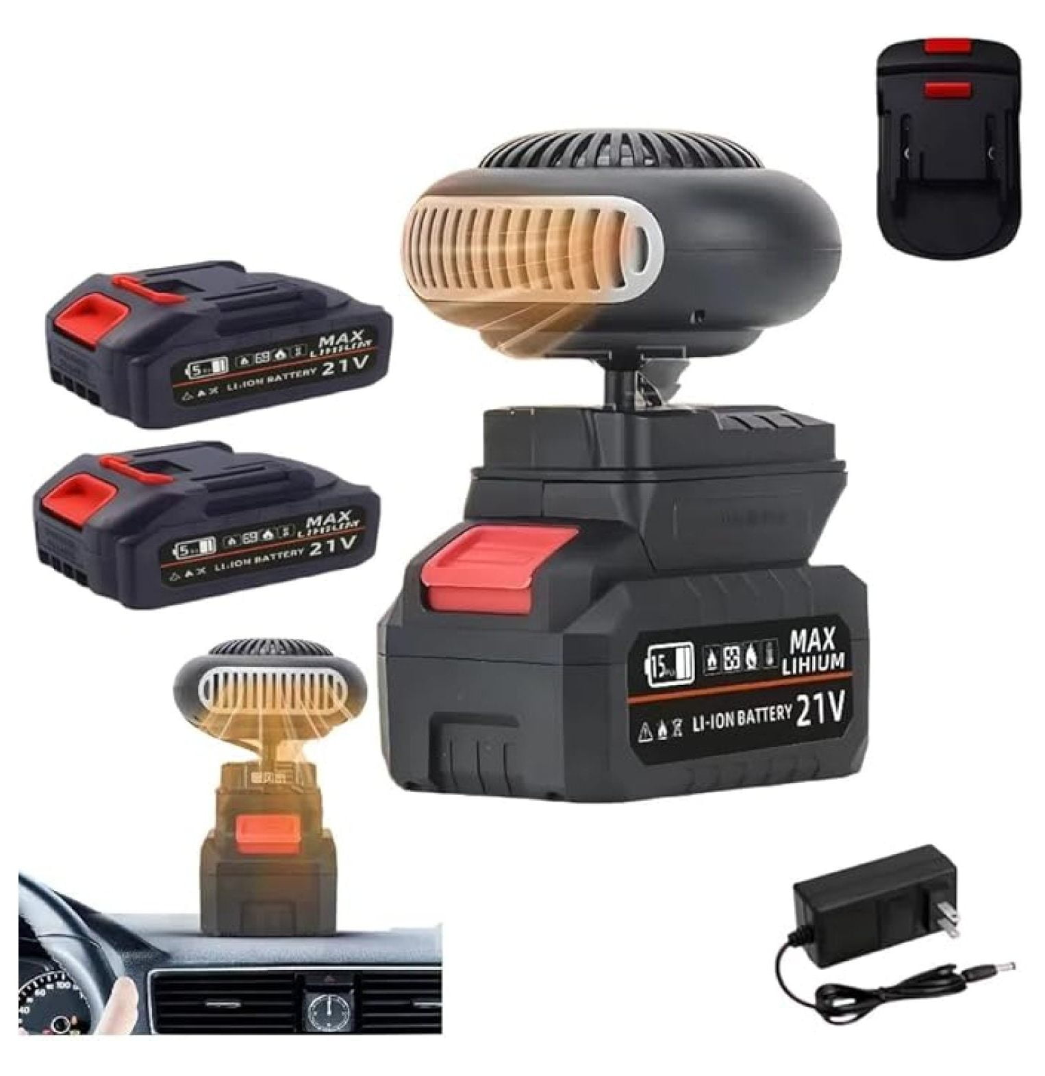 Battery Operated Space Heater Li Portable Heater for Car/Camping/Golf ...