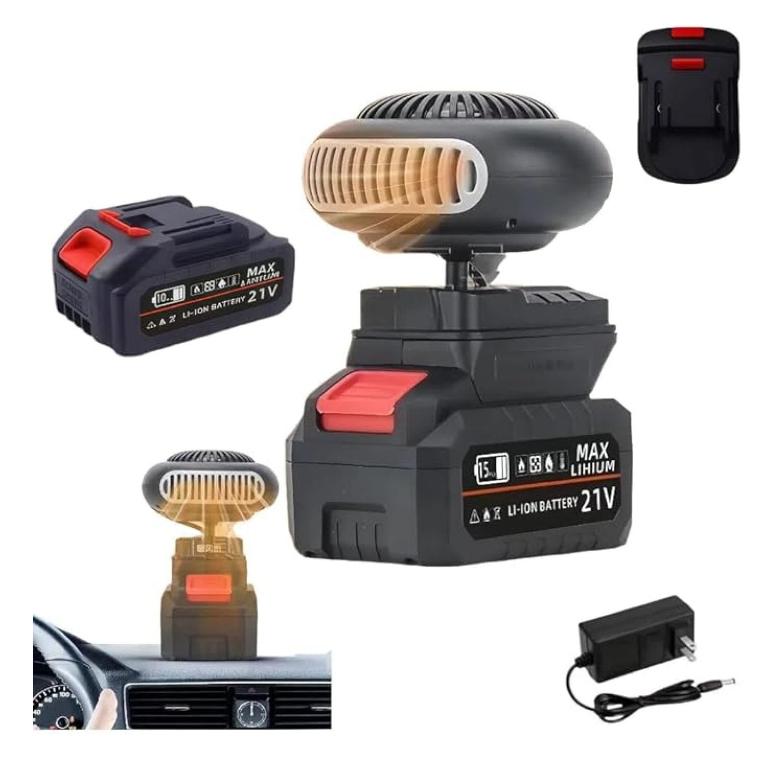 Battery Operated Space Heater Li Portable Heater for Car/Camping/Golf ...