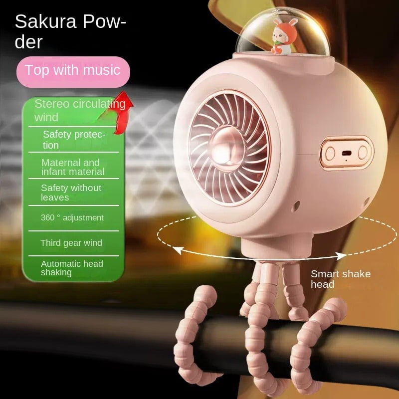 Battery Operated Stroller Fan Flexible Tripod Clip On Fan Rotatable ...
