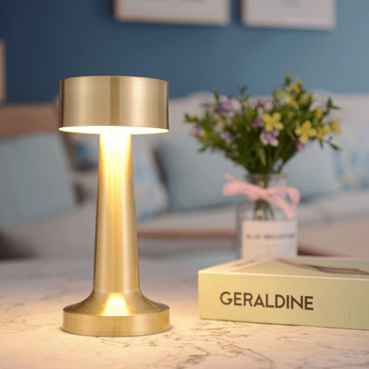 Battery Operated Table Lamps, Rechargeable Wireless LED Desk Lamp with ...