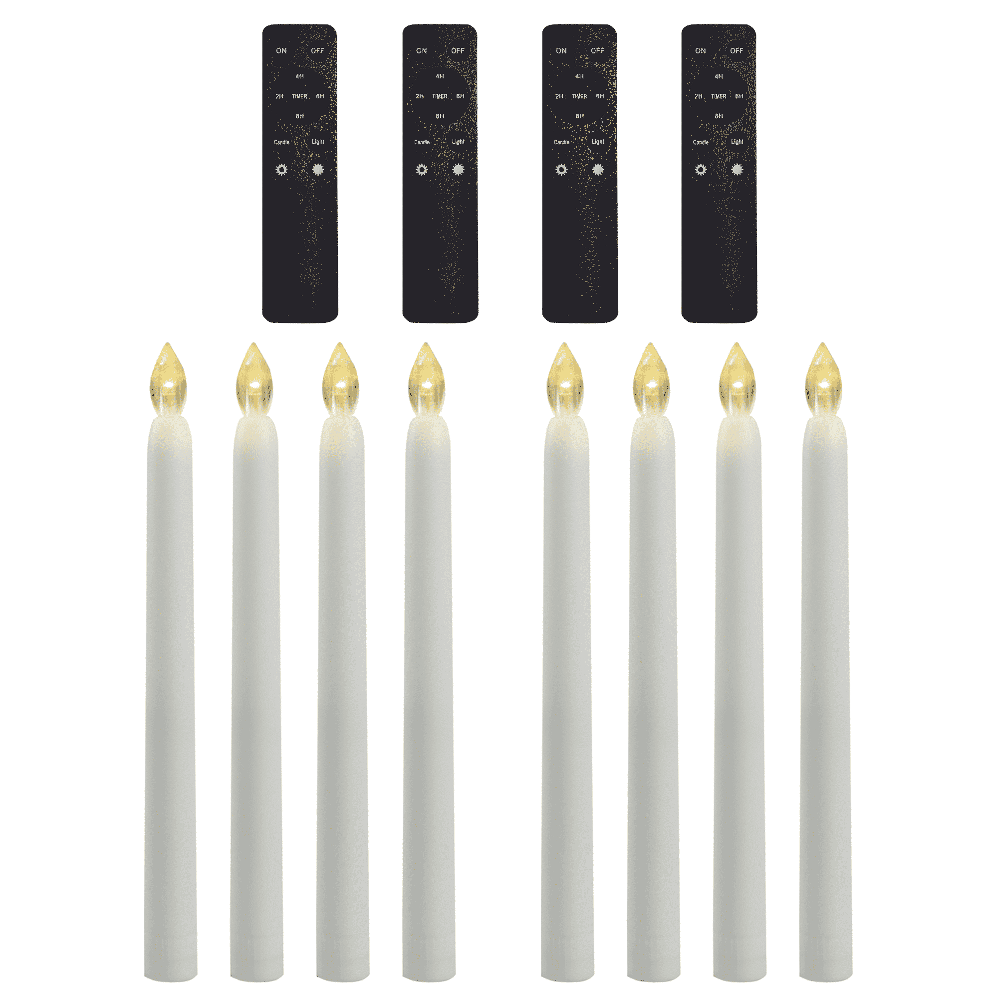 Battery Operated Taper Candles with Remote and Timer, Realistic ...