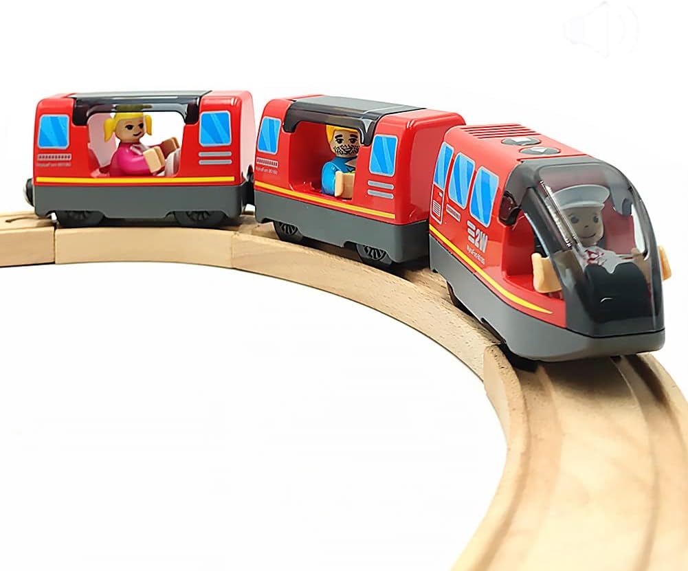 Battery Operated Train for Wooden Train Track Set Toys High Speed for ...