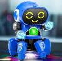 Battery Operated Walking Dancing Robot Toy – Flashing Lights & Music ...