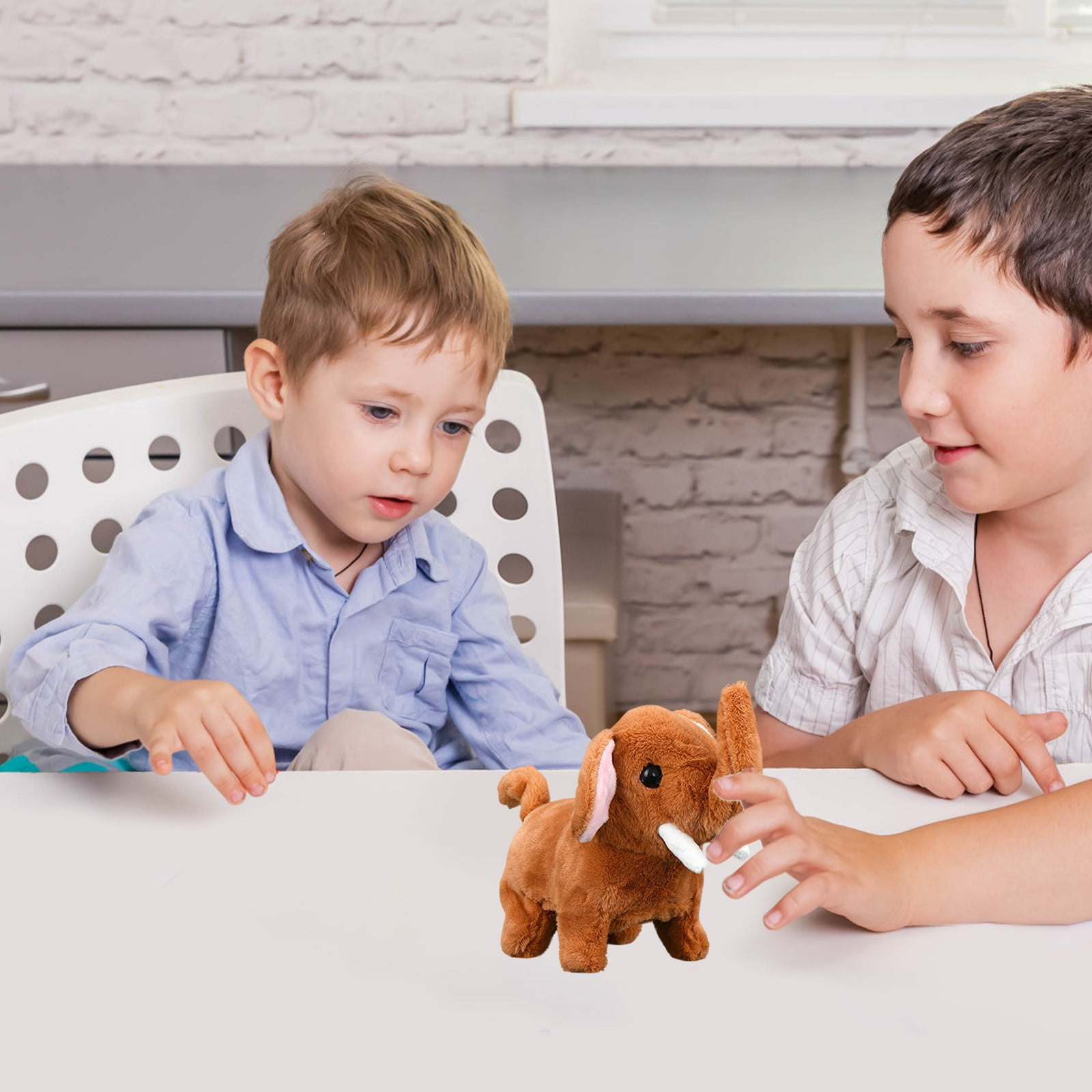 Battery Operated Walking Plush Toy For Toddlers Realistic Small Animals ...
