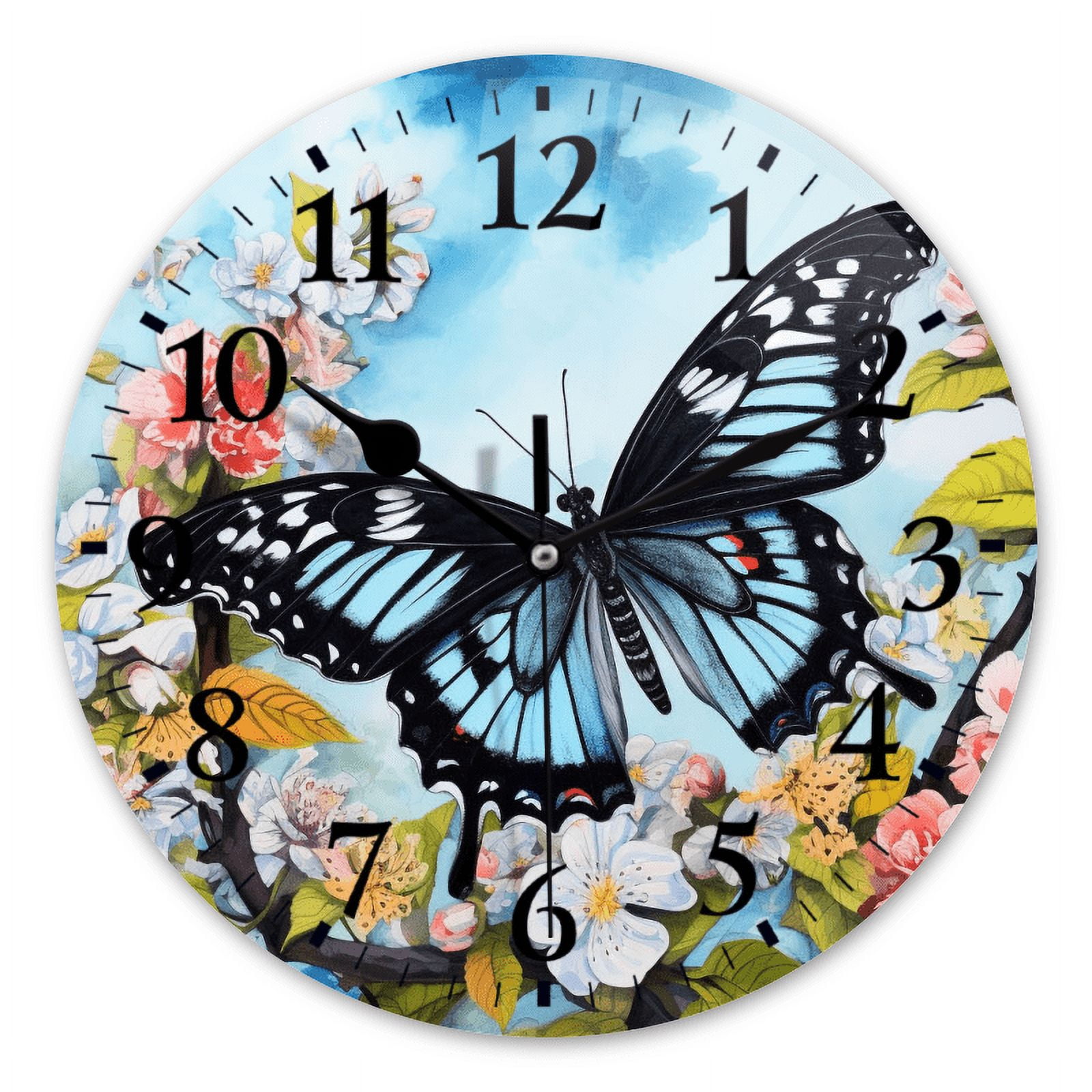 Battery Operated Wall Clocks with Non-Ticking Sweep Movement,Modern ...
