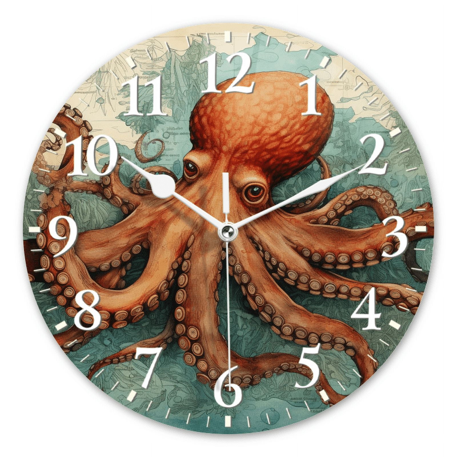 Battery Operated Wall Clocks with Non-Ticking Sweep Movement,Modern ...