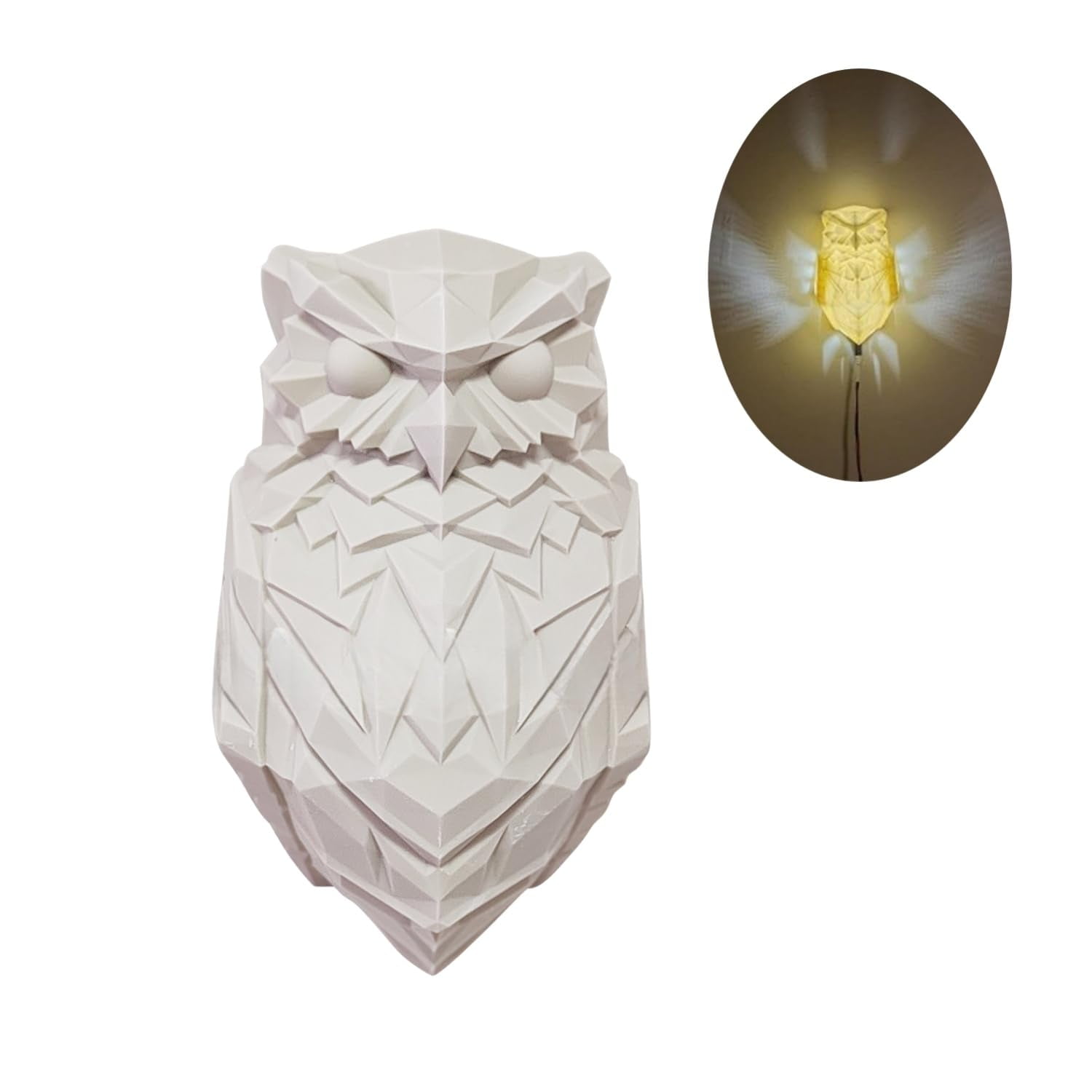 Battery Operated Wall Sconce, Owl Lamp, 3D Animal Wall Sconce, LED Wall ...