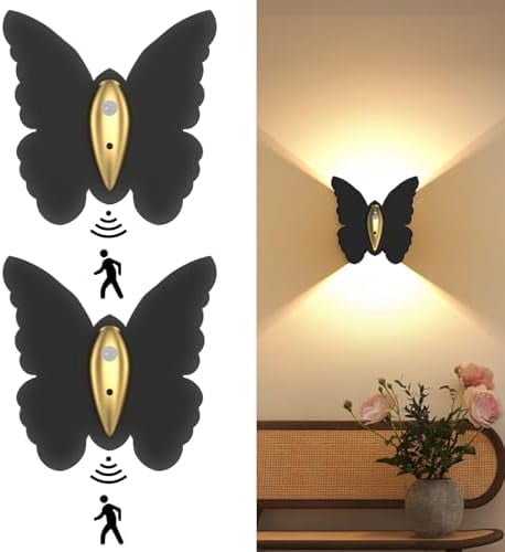 Battery Operated Wall Sconce Set of 2: 5000mAh Rechargeable Motion ...
