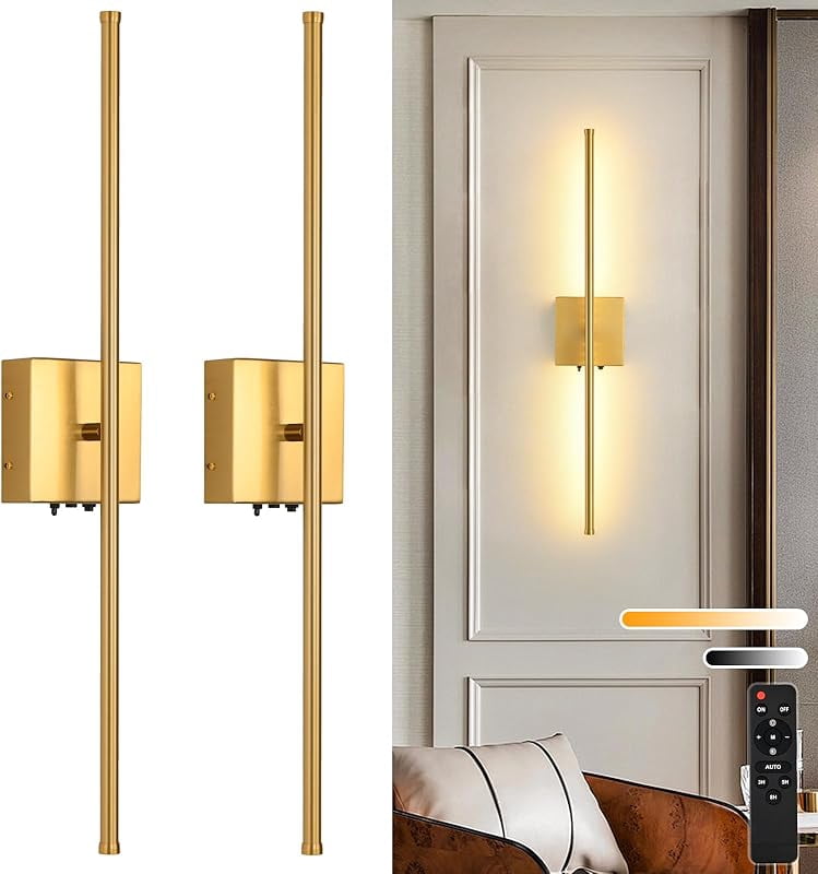 Battery Operated Wall Sconces with Remote Control, 11000mAh LED ...