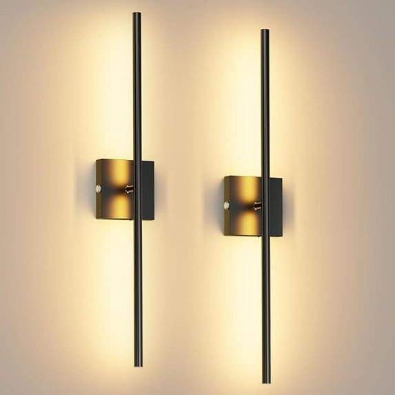 Battery Operated Wall Sconces Set of 2, 360 ° Rotation Wireless ...