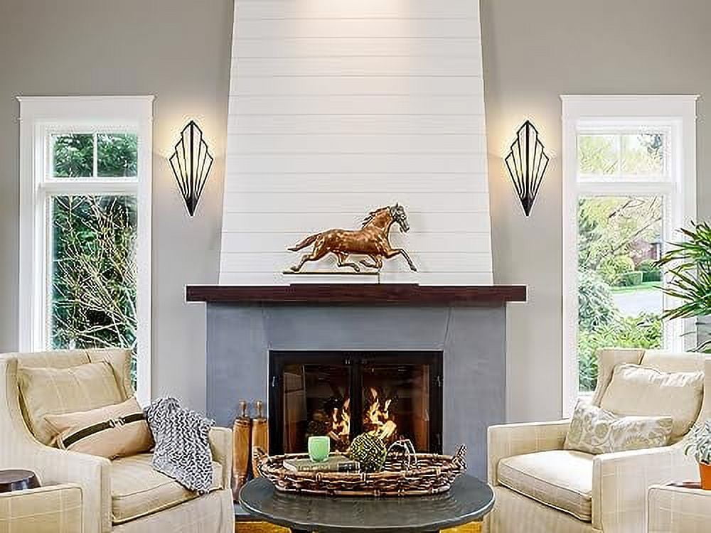 Battery Operated Wall Sconces Set of 2,Not Hard Wired Fabric Shade ...