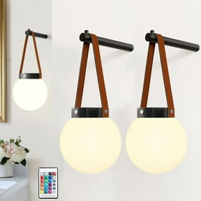 LOHASLED Cordless Rechargeable Wall Sconce Lights - Set of 2 with ...