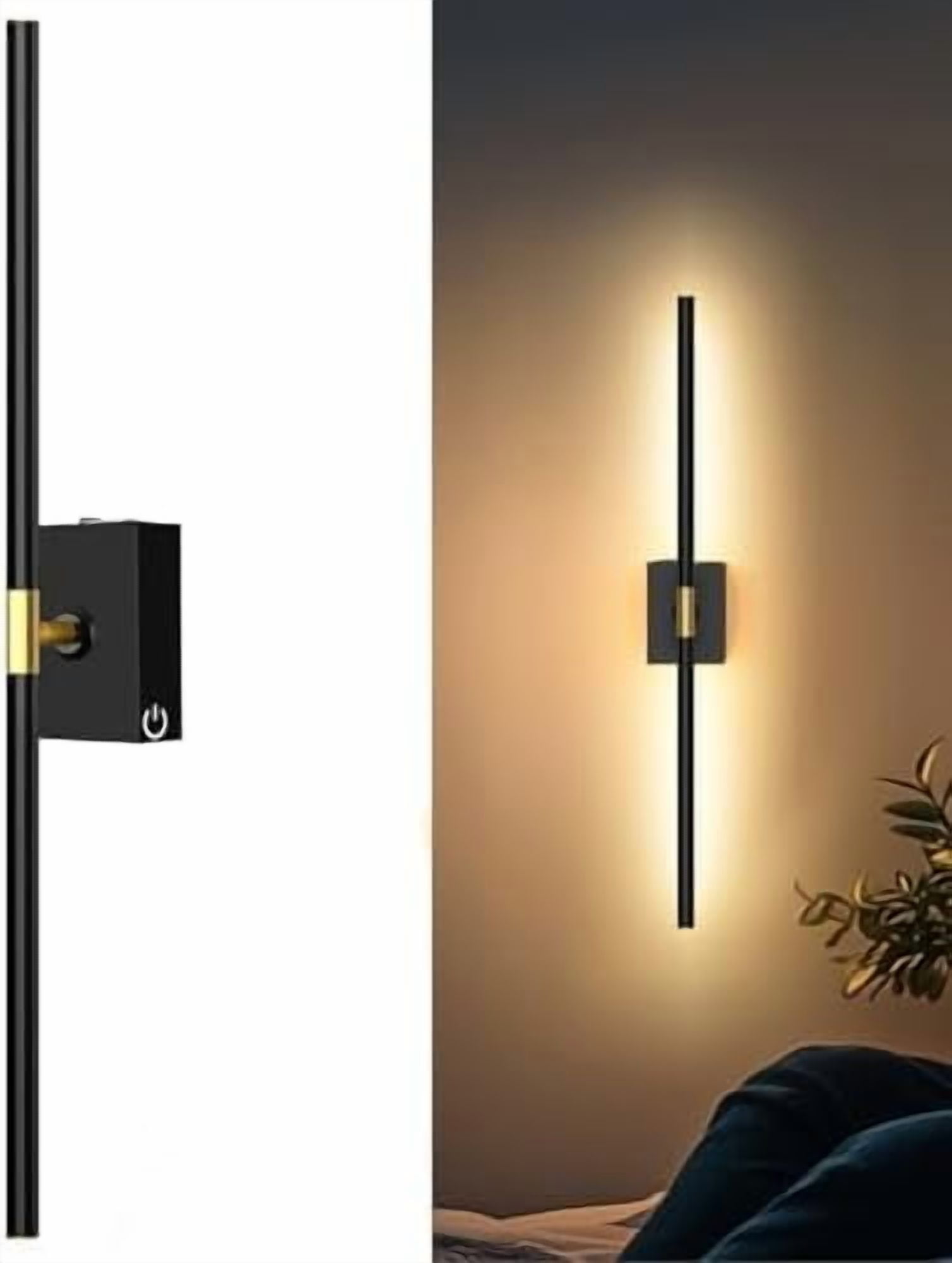 Battery Operated Wall Sconces Set of Two: Dimmable Wireless Wall Lights ...