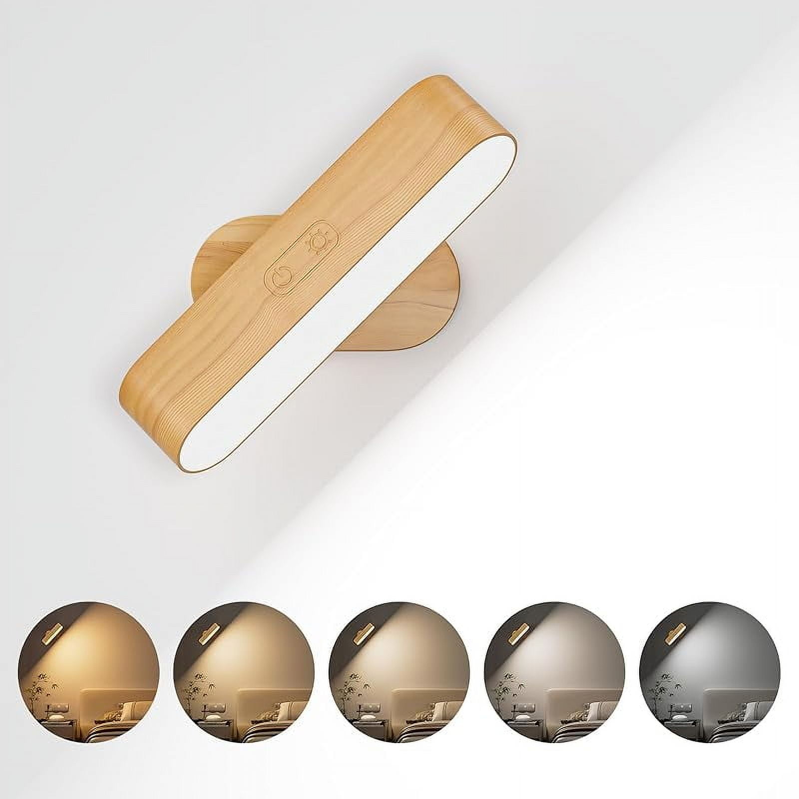 Battery Operated Wall Sconces, Wireless LED Wall Sconce Set of Two for ...