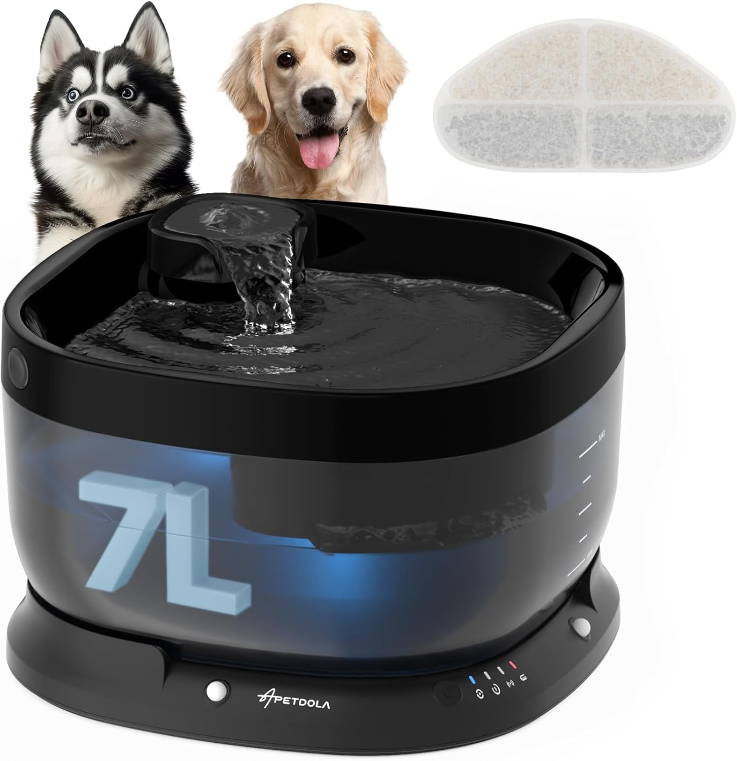 Battery Operated Wireless Dog Water Fountain, Motion Sensor Pet Water ...