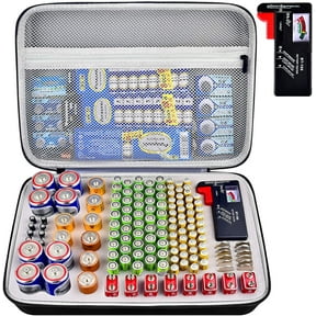 Battery Daddy, Double-Sided Battery Storage System with Tester, Holds ...