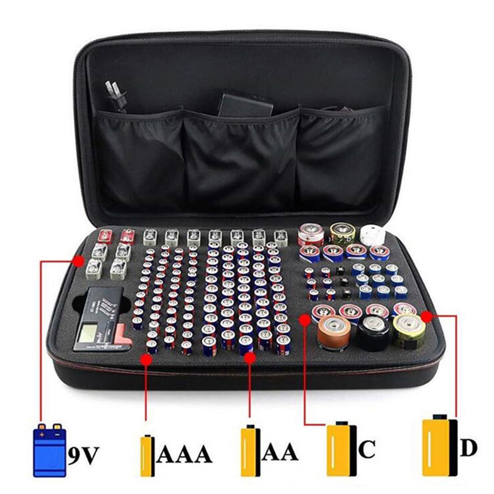 Battery Organizer,Waterproof Battery Organizer Storage Case ...