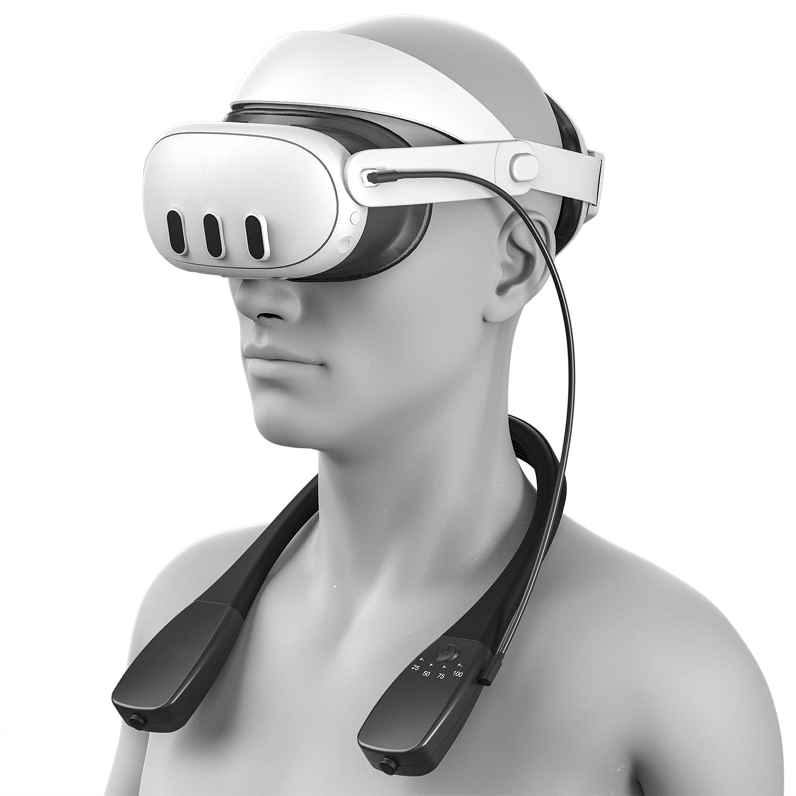 Battery Pack for Meta Quest 3, 10000mAh PD Fast Charger Neck Power Bank ...