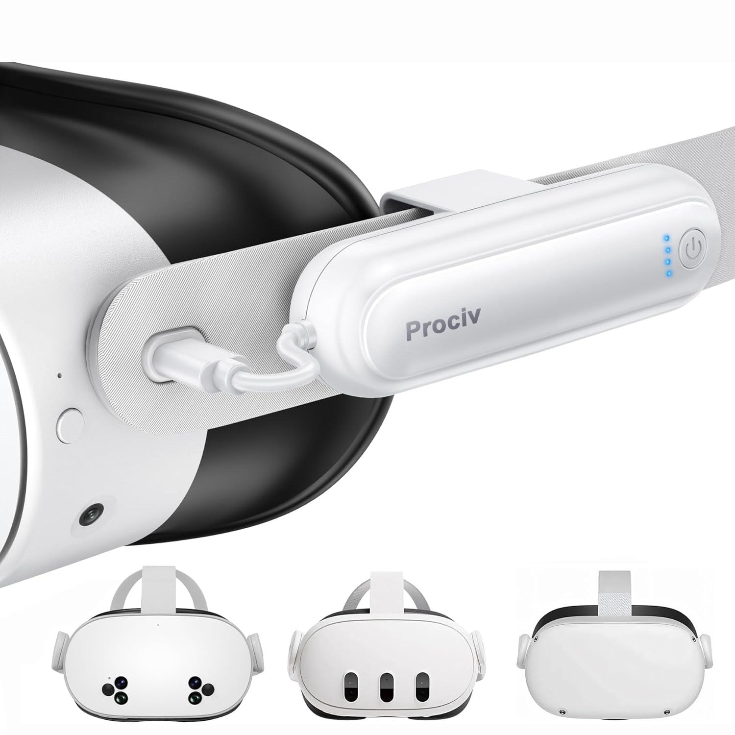 Battery Pack for Meta Quest 3S/3/2, 20000mWh 18W Fast Charging Battery ...